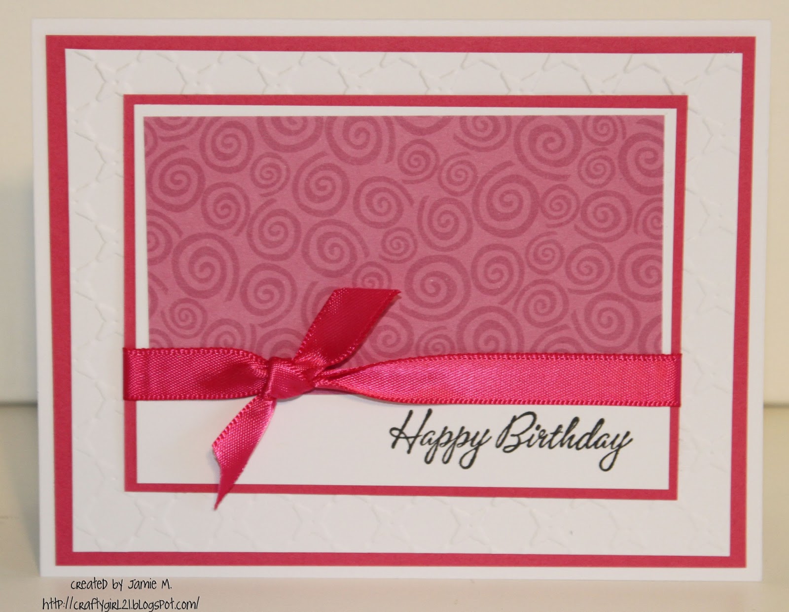 Crafty Girl 21!: Simple Happy Birthday Card