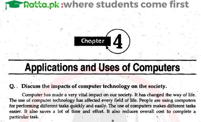 1st Year Computer chapter 4 Long questions pdf - ICS Part 1 - Ratta.pk