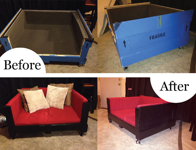 Patterned Love: DIY: Crate into Chair