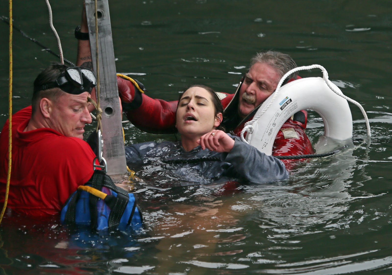 Cop Leaps Into Frigid Harbor To Saving Drowning Woman