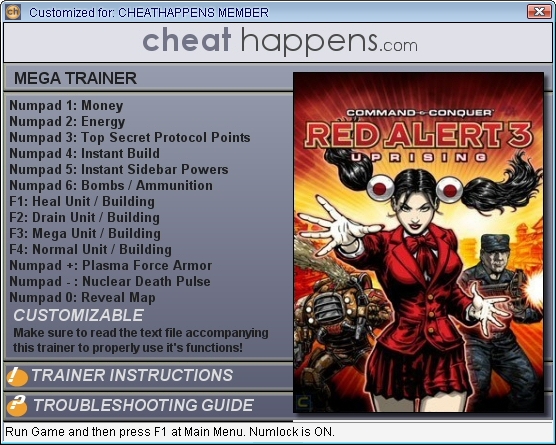 Command & Conquer: Red Alert 3 - Uprising Trainer: (+11) [1.0 ...