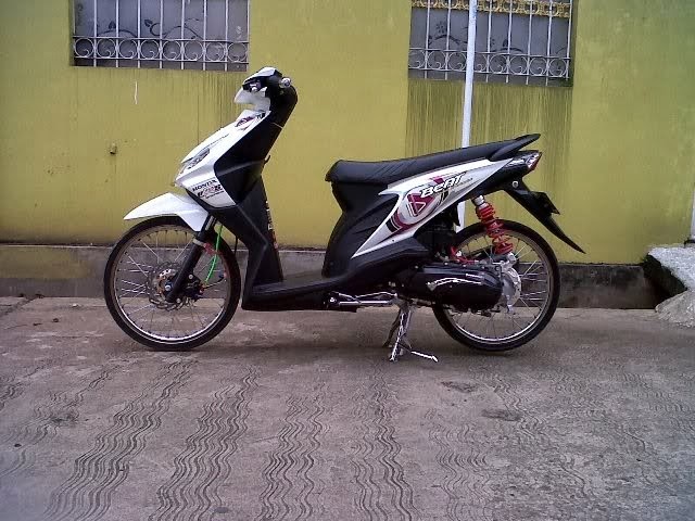 Modifikasi Honda Beat Fi Warna Putih - Ind Modified