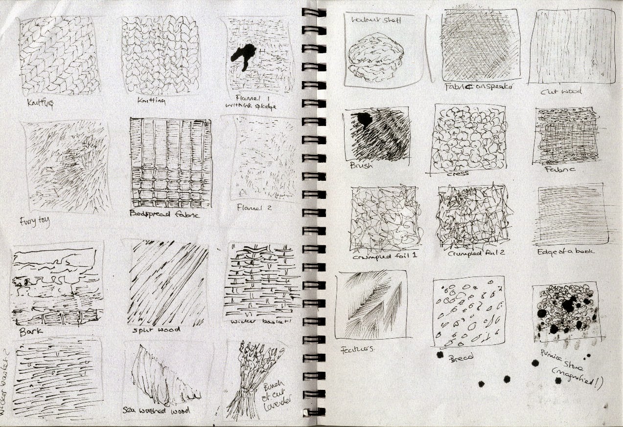 suburban sketches: Exercise - Experimenting with textures