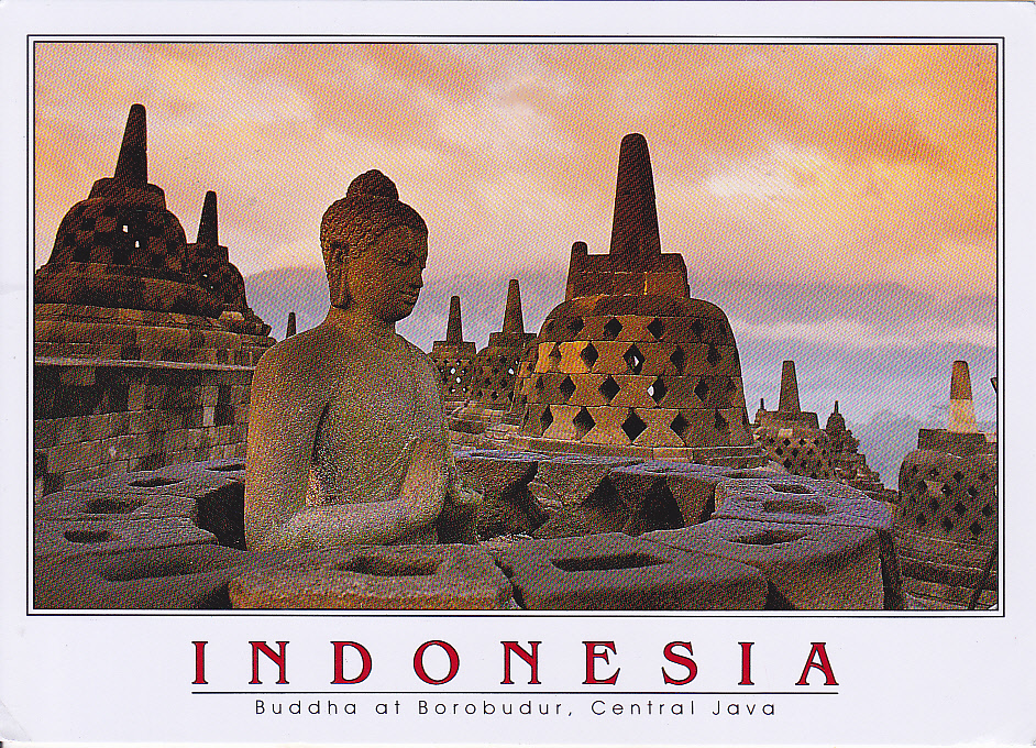 My UNESCO World Heritage Postcards: Indonesia - Borobudur Temple Compounds