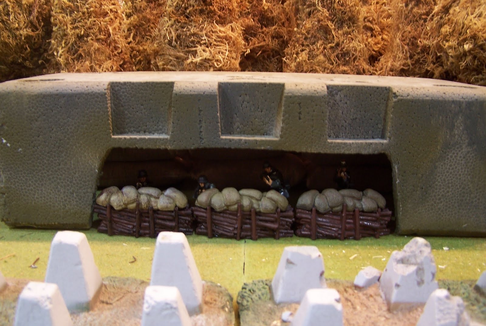 WWII Plastic Toy Soldiers: Bunkers on a budget