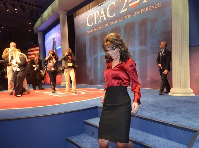 Ladies in Satin Blouses: sarah palin - red satin blouse