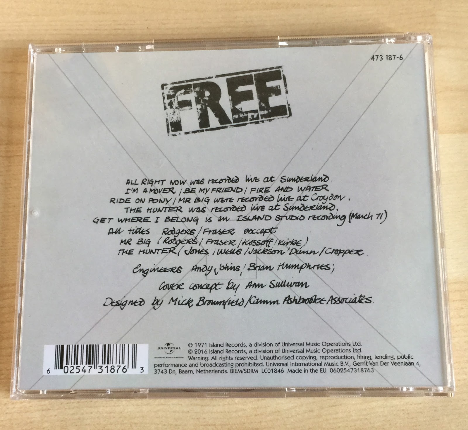 Sounds Good, Looks Good...: "Free Live!" by FREE (September 2016 Island ...