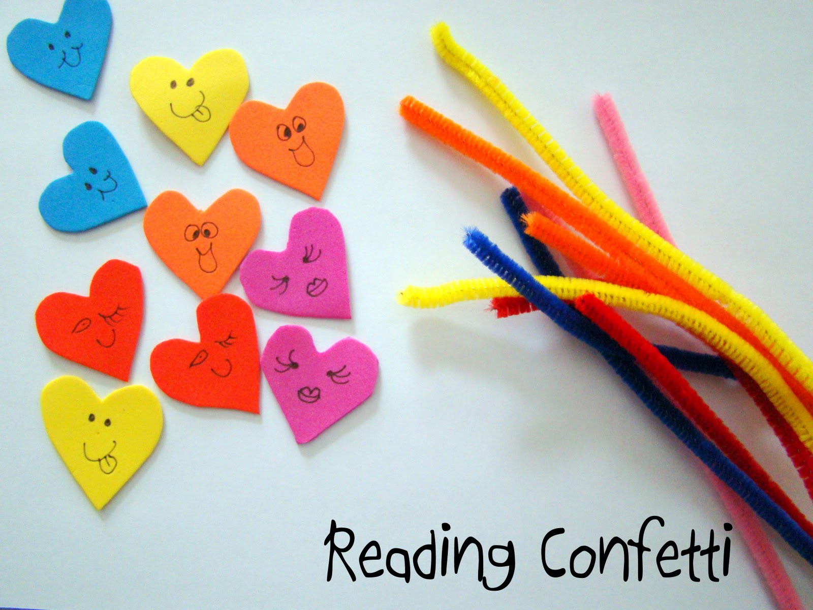 Valentine Story Props ~ Reading Confetti