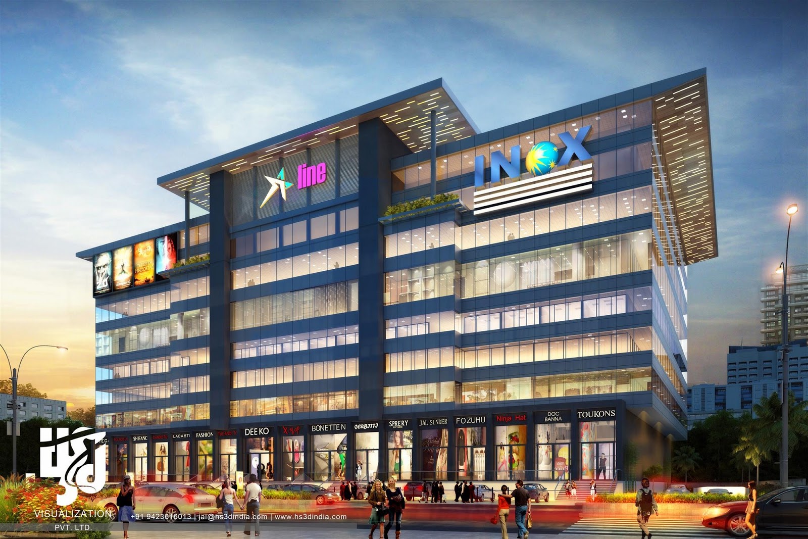 3D RENDERINGS OF MULTI-USE COMMERCIAL BUILDINGS