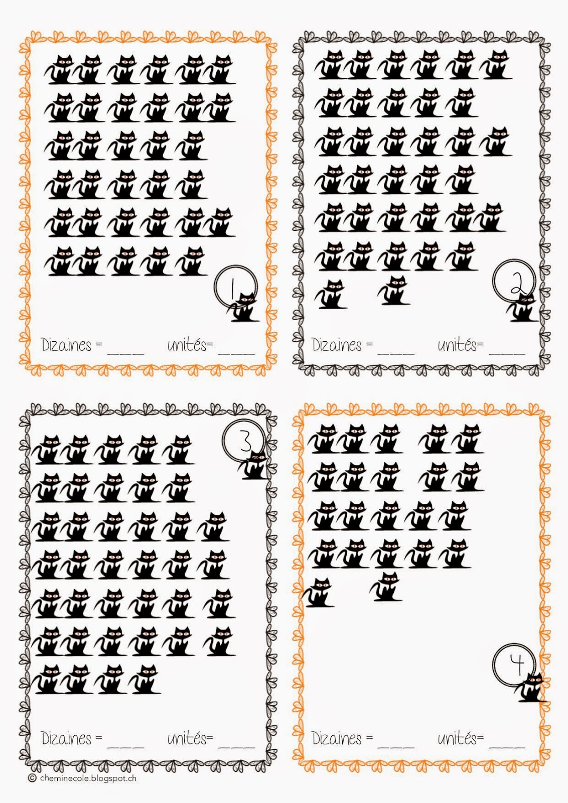 Sur le chemin de l'école: Dizaine et unité