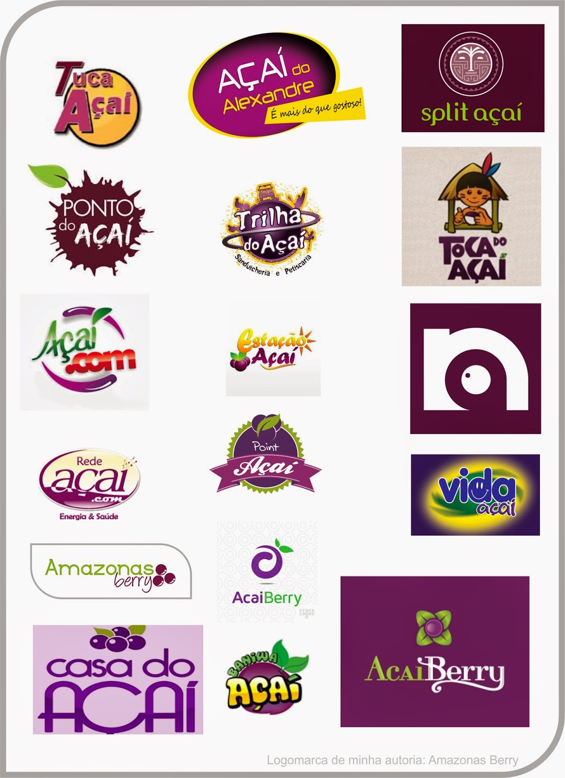 Celine Muller Design: Marca gráfica de Açaí