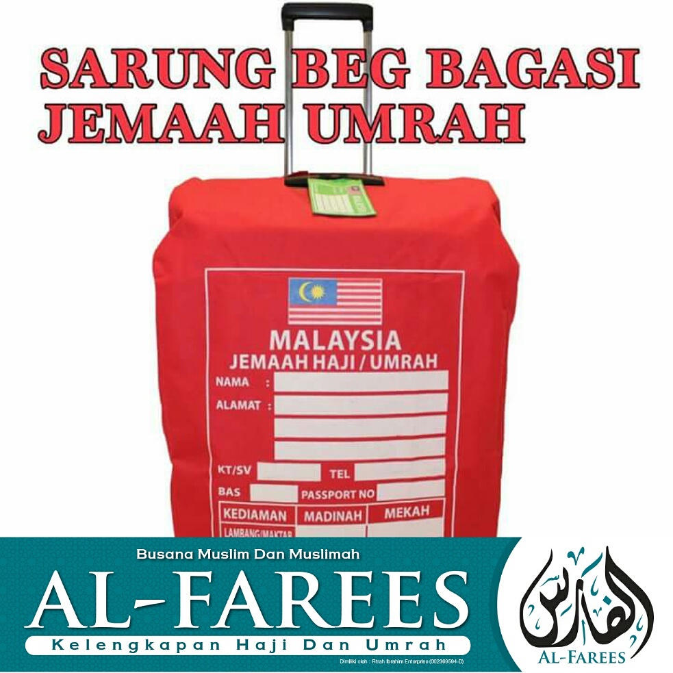 Kelengkapan Haji Dan Umrah AL-FAREES: Sarung Beg Bagasi Haji dan Umrah
