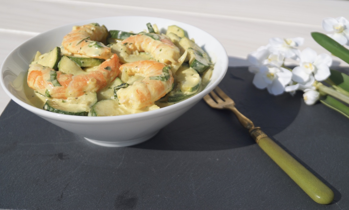 Courgettes Et Crevettes Au Curry