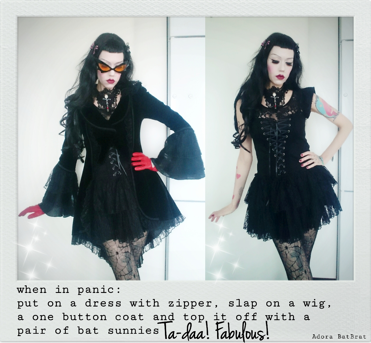 Adora BatBrat: Today's Goth look - Black wig Gothic Princess