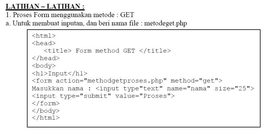 MODULE RPL : FORM PADA PHP ( JENIS FORM INPUT , GET DAN POST )