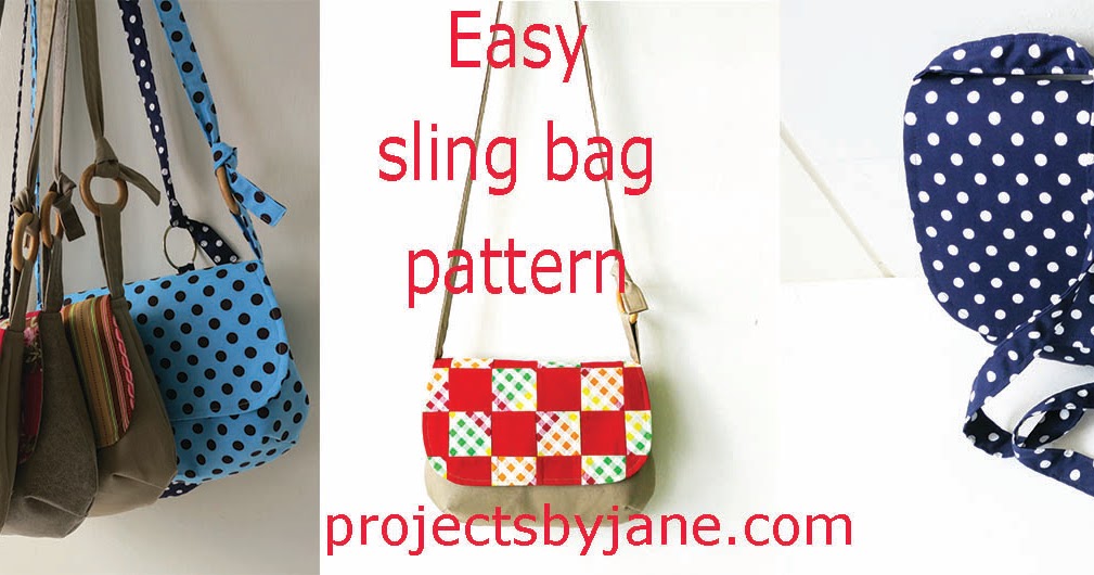 Easy Sling Bag Pattern - projectsbyjane.com