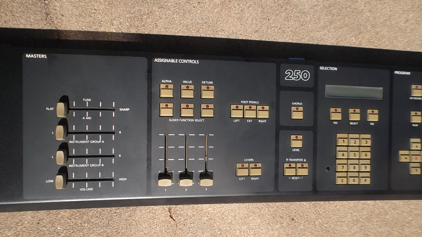 MATRIXSYNTH: Front Panel for Kurzweil KMS 250 Synthesizer