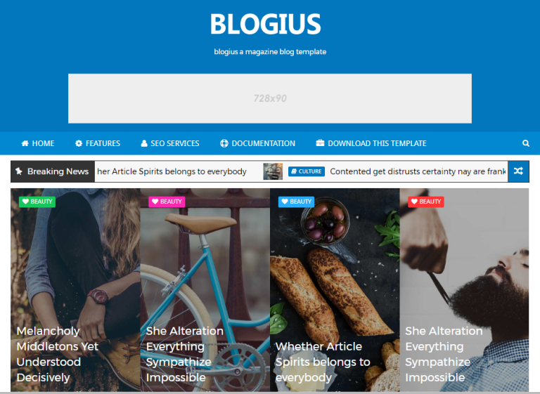 Bloggius Simple Carousel Magazine Slider Blogger Templates - Gue Themes ...