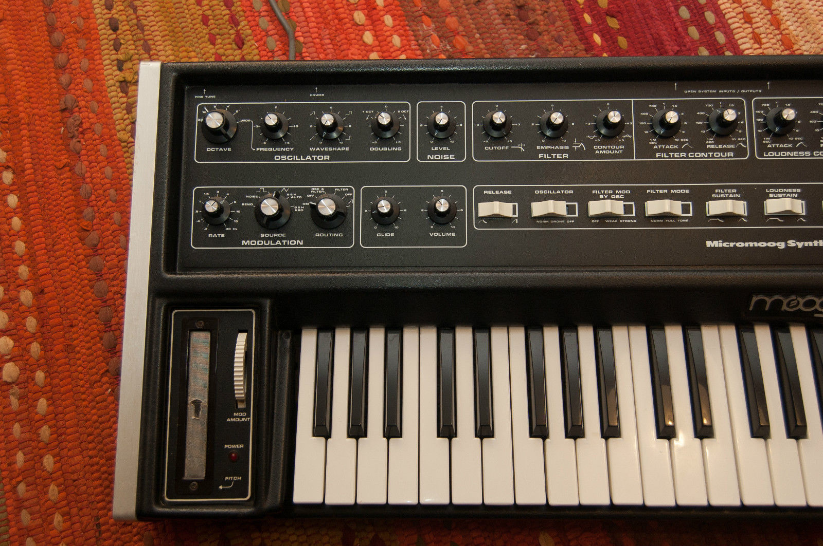 MATRIXSYNTH: Moog Micromoog Analog Synthesizer w/ Custom Sides SN 6925