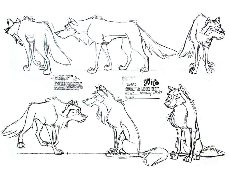 Living Lines Library: Balto (1995) - Characters, Model Sheets