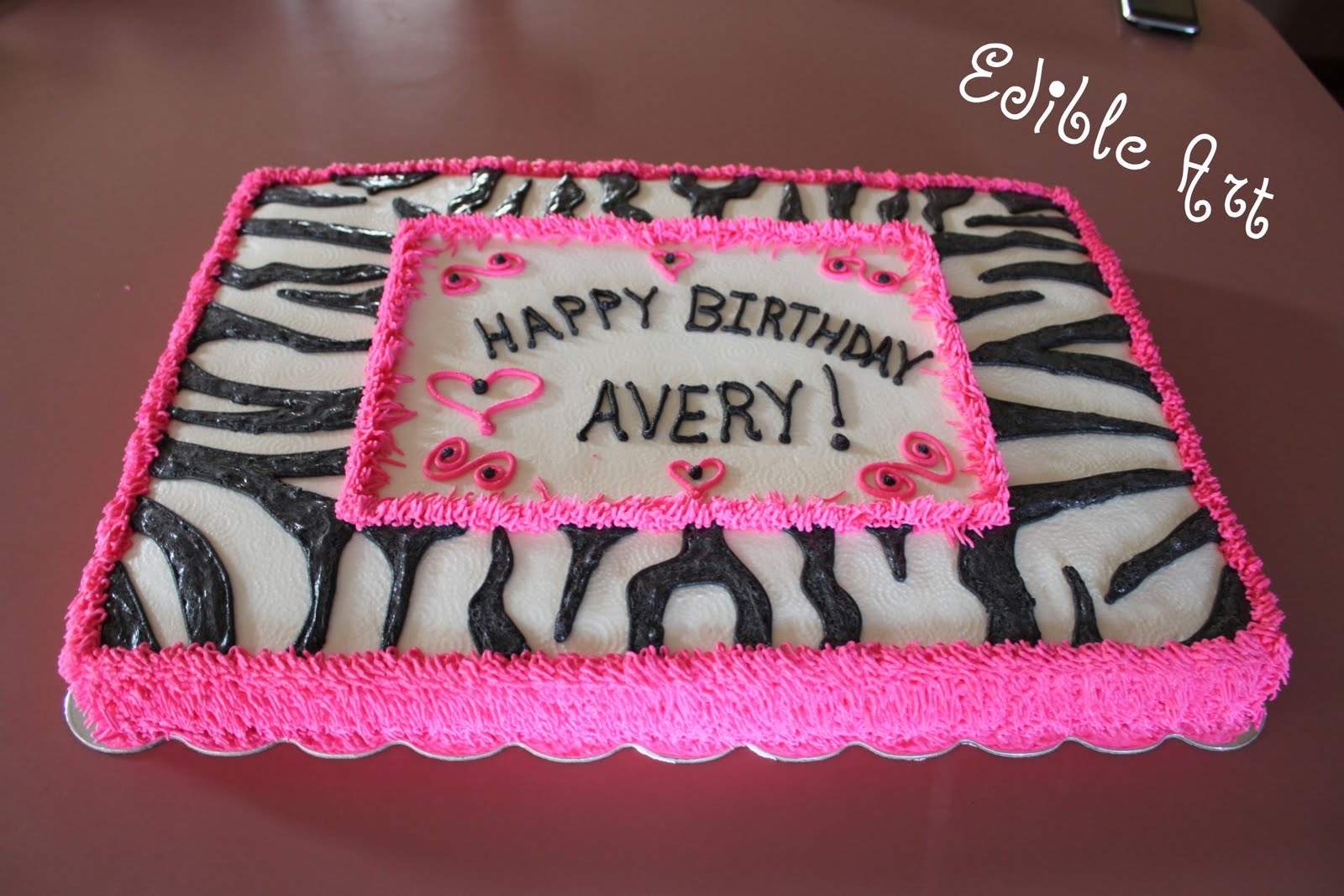 Edible Art.....baking, recipes, photography and crafts : Happy Birthday Avery!