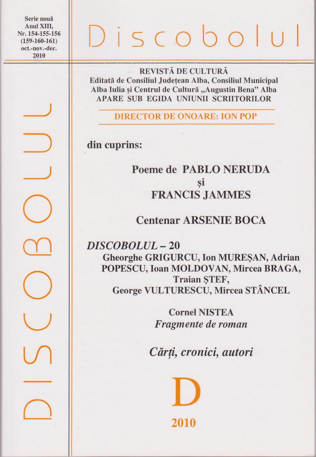 DESPĂRŢĂMÂNTUL ASTRA TIMOTEI CIPARIU BLAJ: DISCOBOLUL – 20