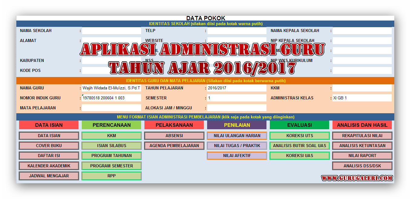 Aplikasi Pembuat Administrasi Guru Tahun Ajar 2016/2017 - Biologizone Aplikasi Pembuat Administrasi Guru Tahun Ajar 2016/2017 - Biologizone