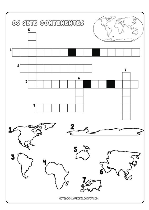 Roube sua atividade aqui!: Os sete continentes