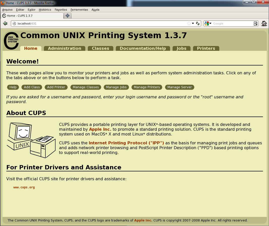Suporte em TI: Instalando e configurando um servidor de impressão linux ...