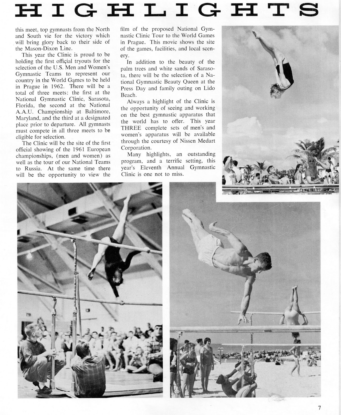 Trampoline History Blog: 1961-62 National Gymnastics Clinic - Sarasota ...