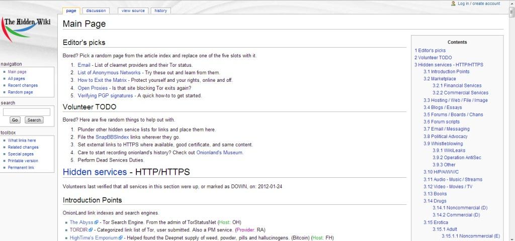 The hidden Wiki | the darknet