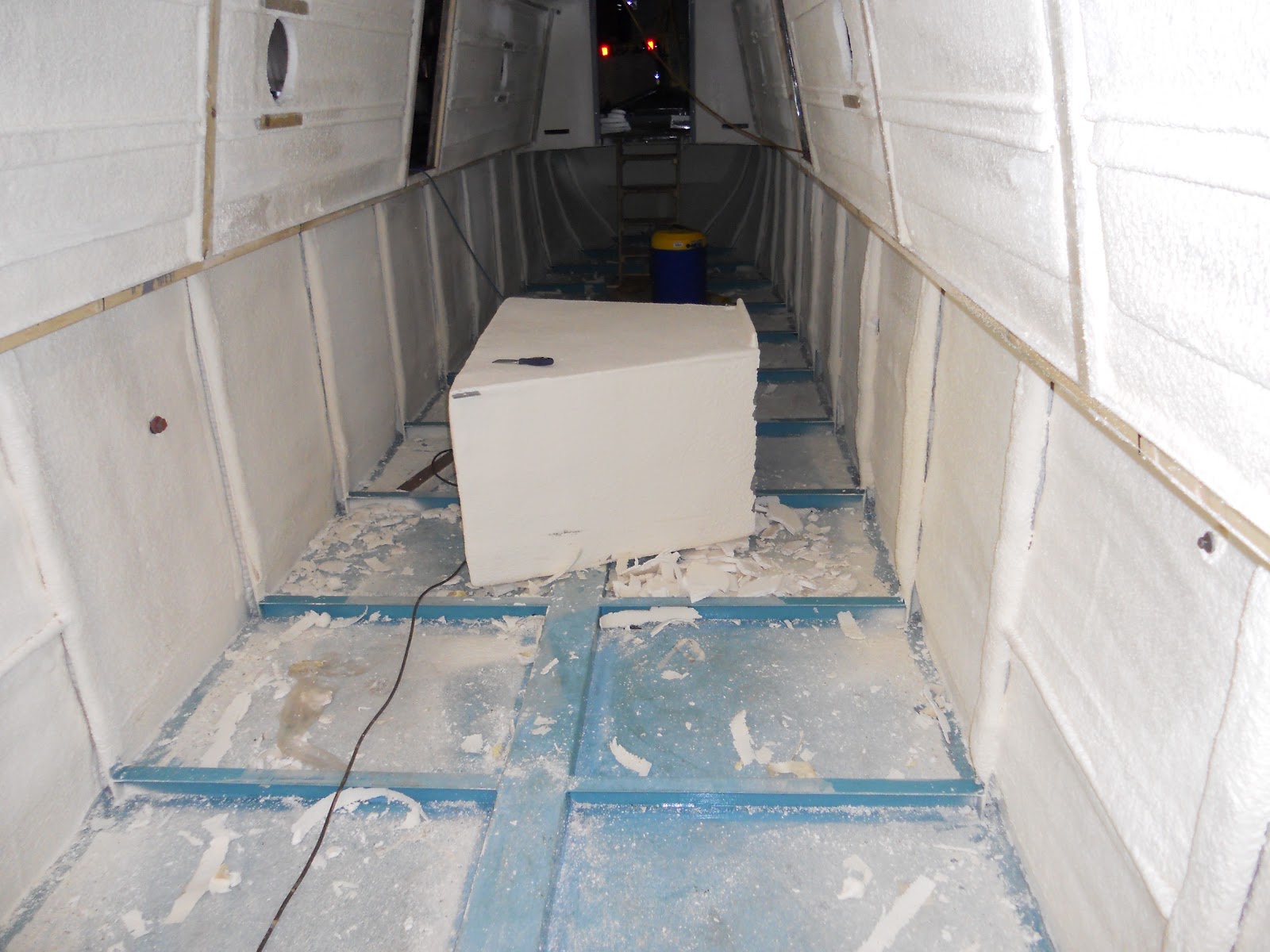 Harris & Watson Narrowboat Build: Sprayfoam insulation