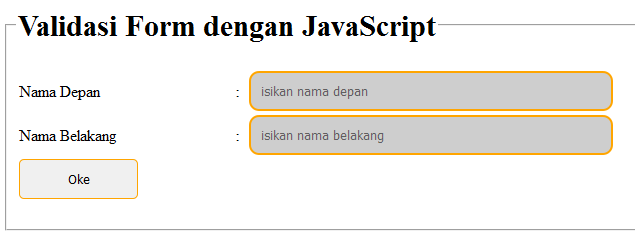 Validasi Form HTML dengan Java Script - RAJACODING.ID
