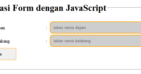 Validasi Form HTML dengan Java Script - RAJACODING.ID