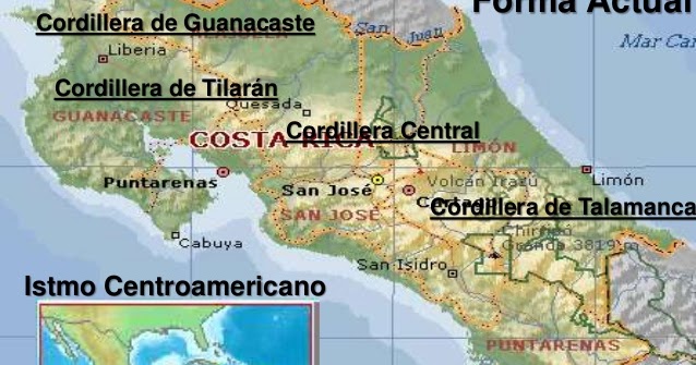 Relieve de Costa Rica