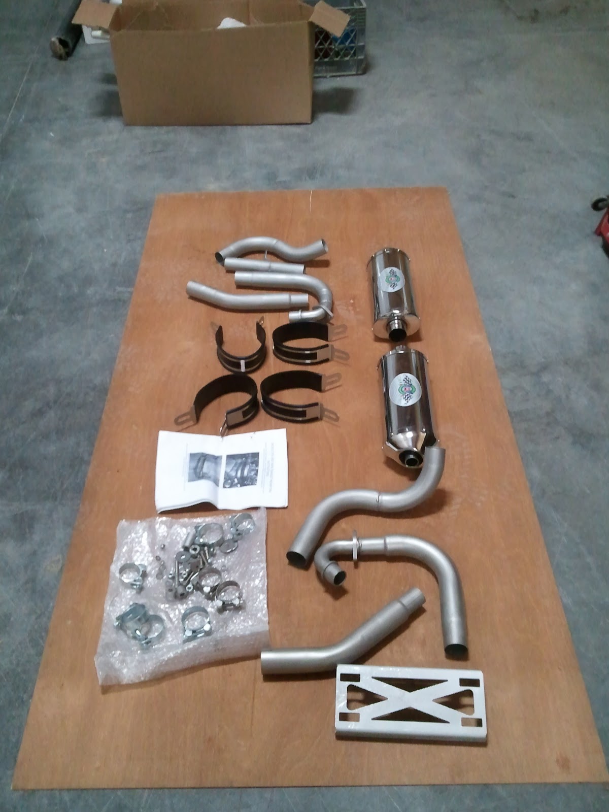 Wileyco Exhausts: Bombardier DS650 Full Dual System - WCB12SS/USFS