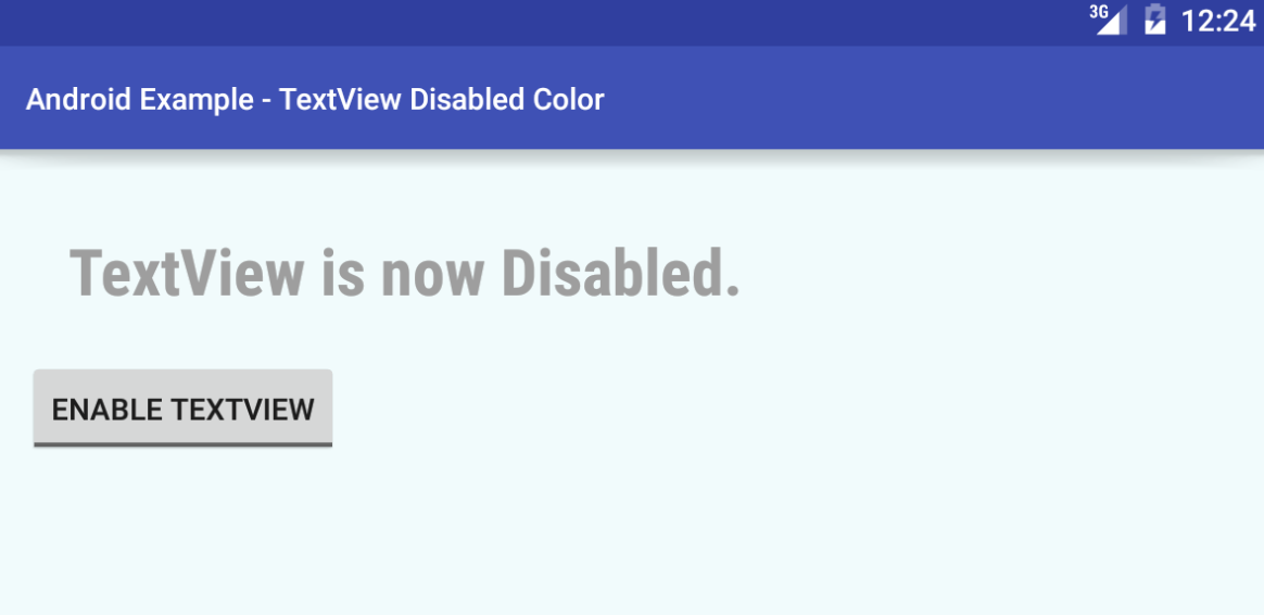 Android How To Set Textview Disabled Color