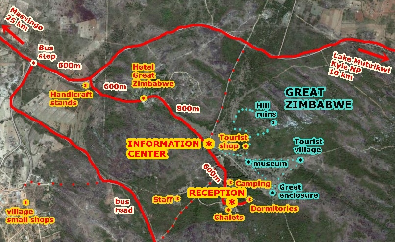 Great Zimbabwe. Usefull information for independent travellers.