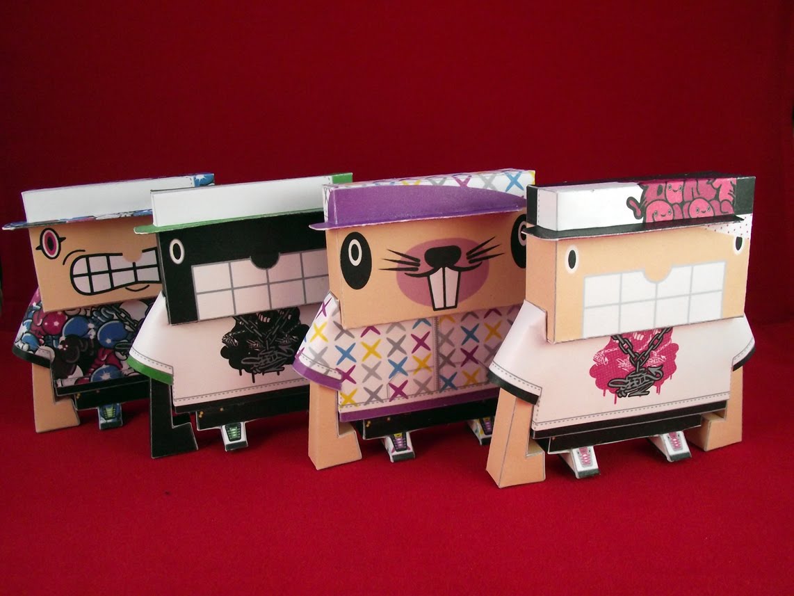 Greenelf's Paper Toys: New Shin Tanaka Boxy Designs