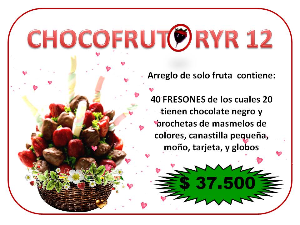 CHOCO FRUTAS RYR: CATALOGO 1 CHOCO FRUTAS RYR