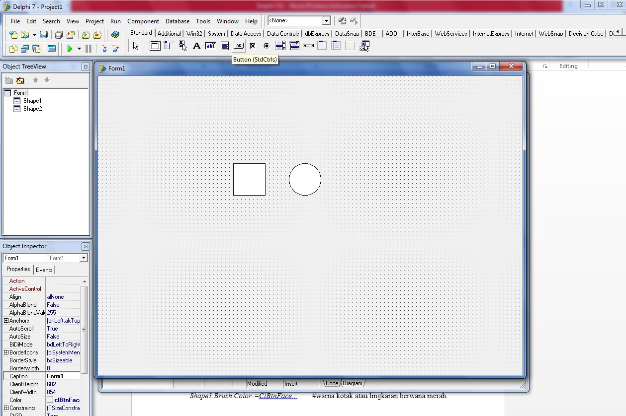 tetap semangat!!!: Membuat Program Sederhana dengan BORLAND DELPHI 7.0