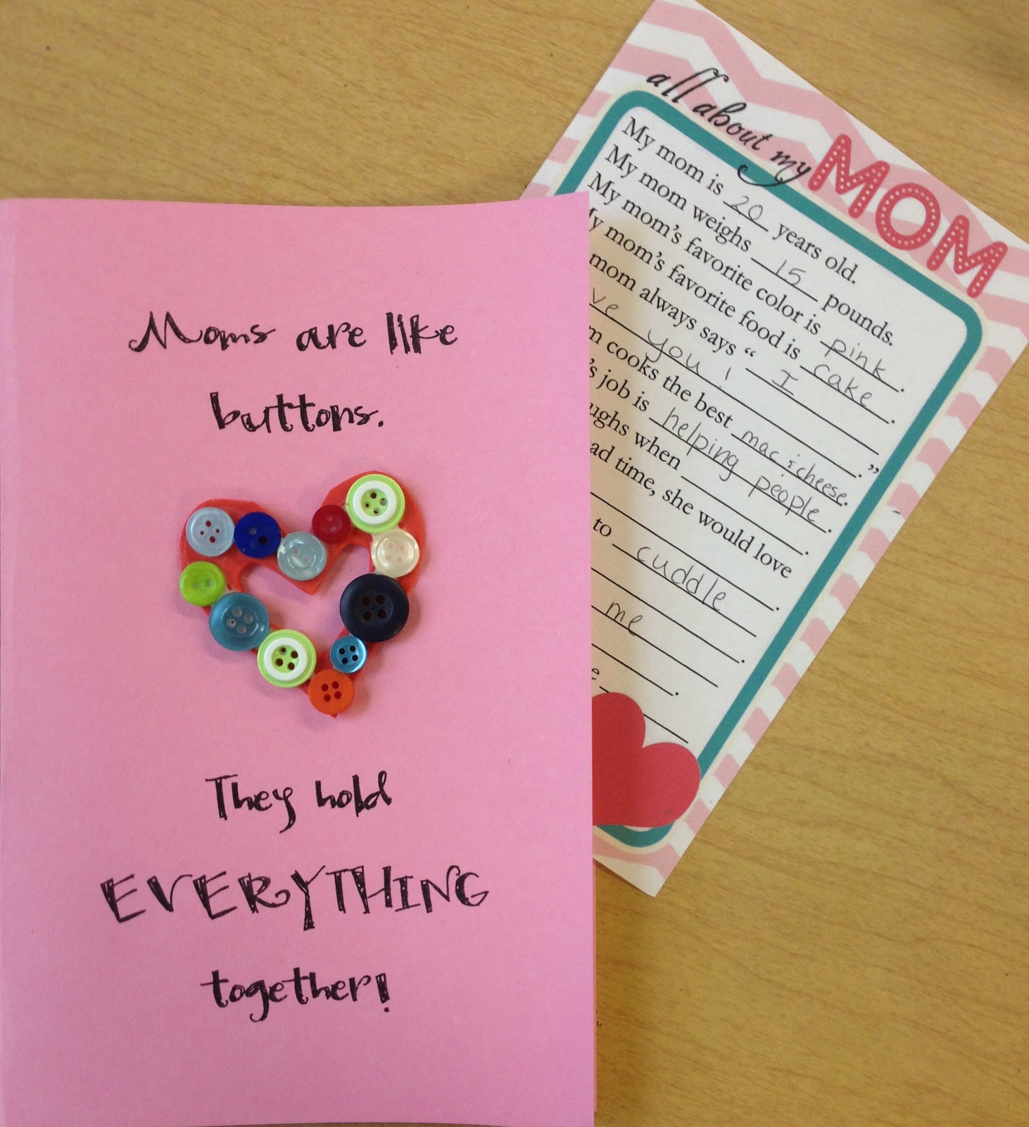 Mrs. Goff's Pre-K Tales: Moms Are Like Buttons...