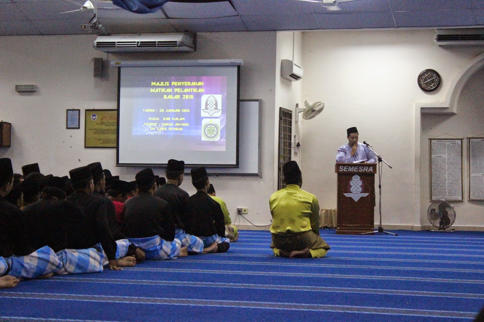 Sekolah Menengah Sains Rembau: Majlis Perlantikan BADAR SEMESRA 2015