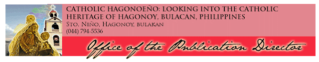 Dambana at Pananampalataya: Catholic Hagonoeño: Looking into the ...