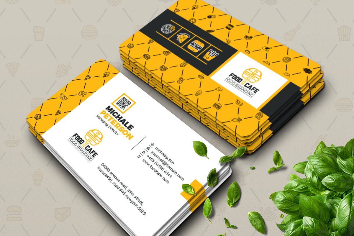 40+ Best Restaurant Business Card Templates | Free & Premium