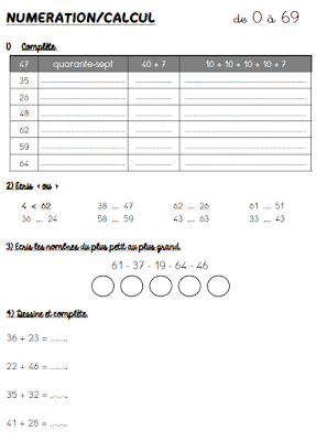 A l'encre violette: FICHIER DE MATHEMATIQUES CE1