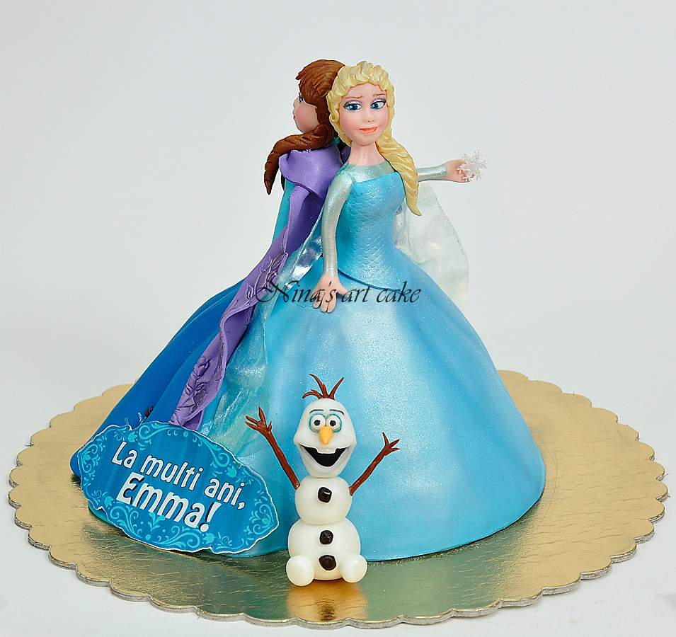 Nina's Art Cake: Tort "Anna & Elsa" pentru Emma