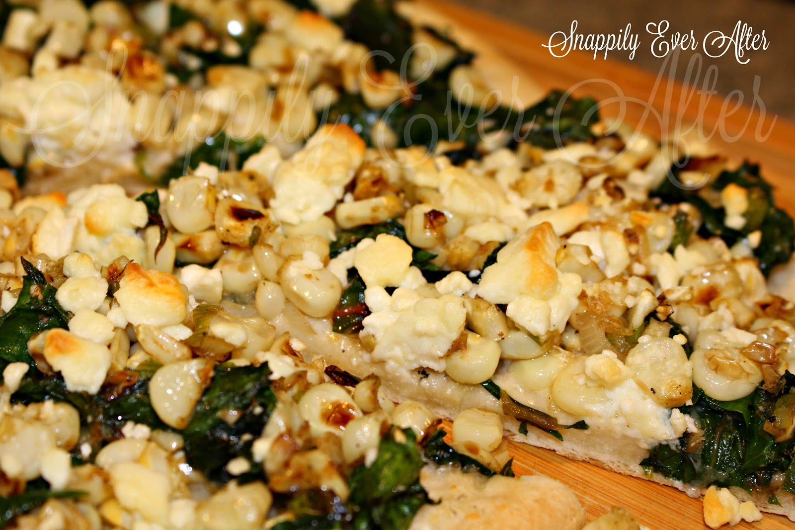 Snappily Ever After: Corn, Chard and Green Onion Flat Bread