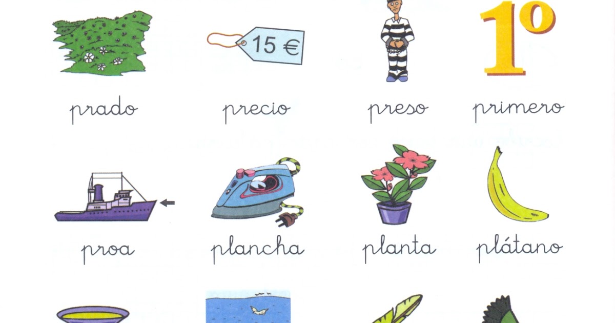 NEL EL TIMONEL: PALABRAS CON PR Y PL