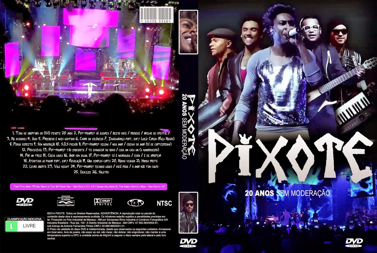 Capa Pixote - 20 Anos - Sem Moderação (2014) - O Melhor em capas do Brasil
